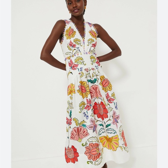 FARM Rio | Dresses | Farm Rio Insects Floral White Linen Dress | Poshmark
